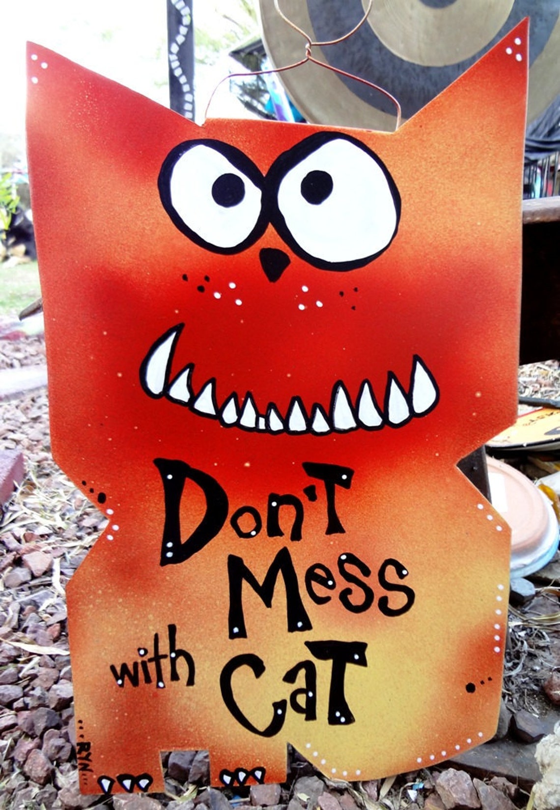 Custom Cat Signs: Beware of Cat Don't Mess With Cat - Etsy