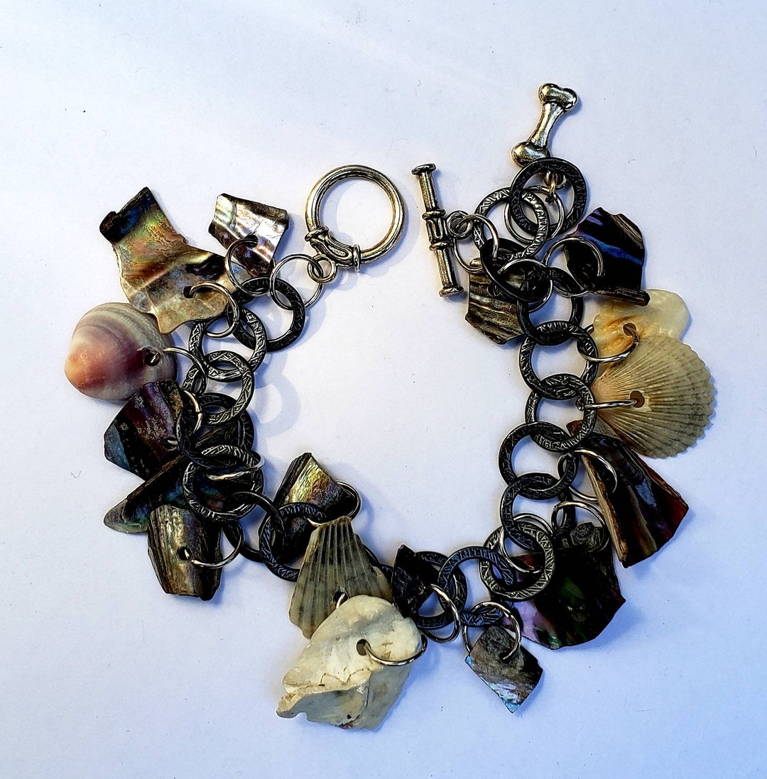 Sanibel Shell Charm Bracelet, Lucky Shell Bracelet, Reiki Bracelet ...