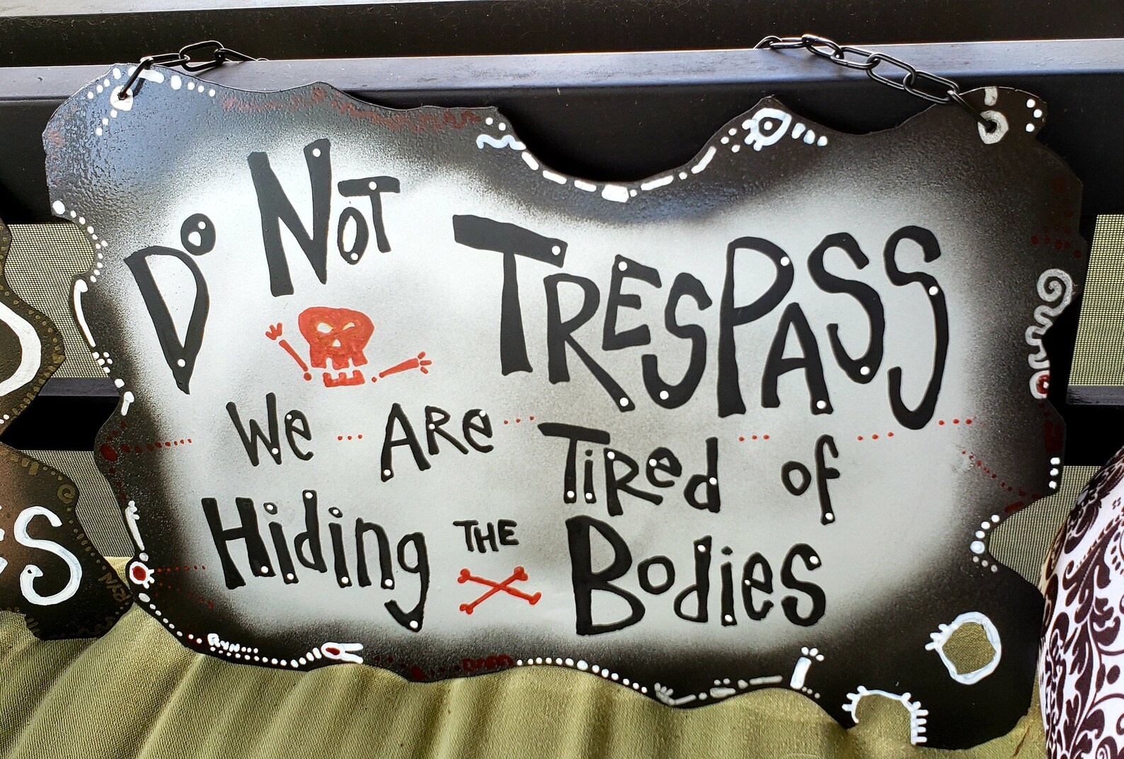 Do Not Trespass: No Trespassing Metal Sign, Outdoor Sign, Halloween ...