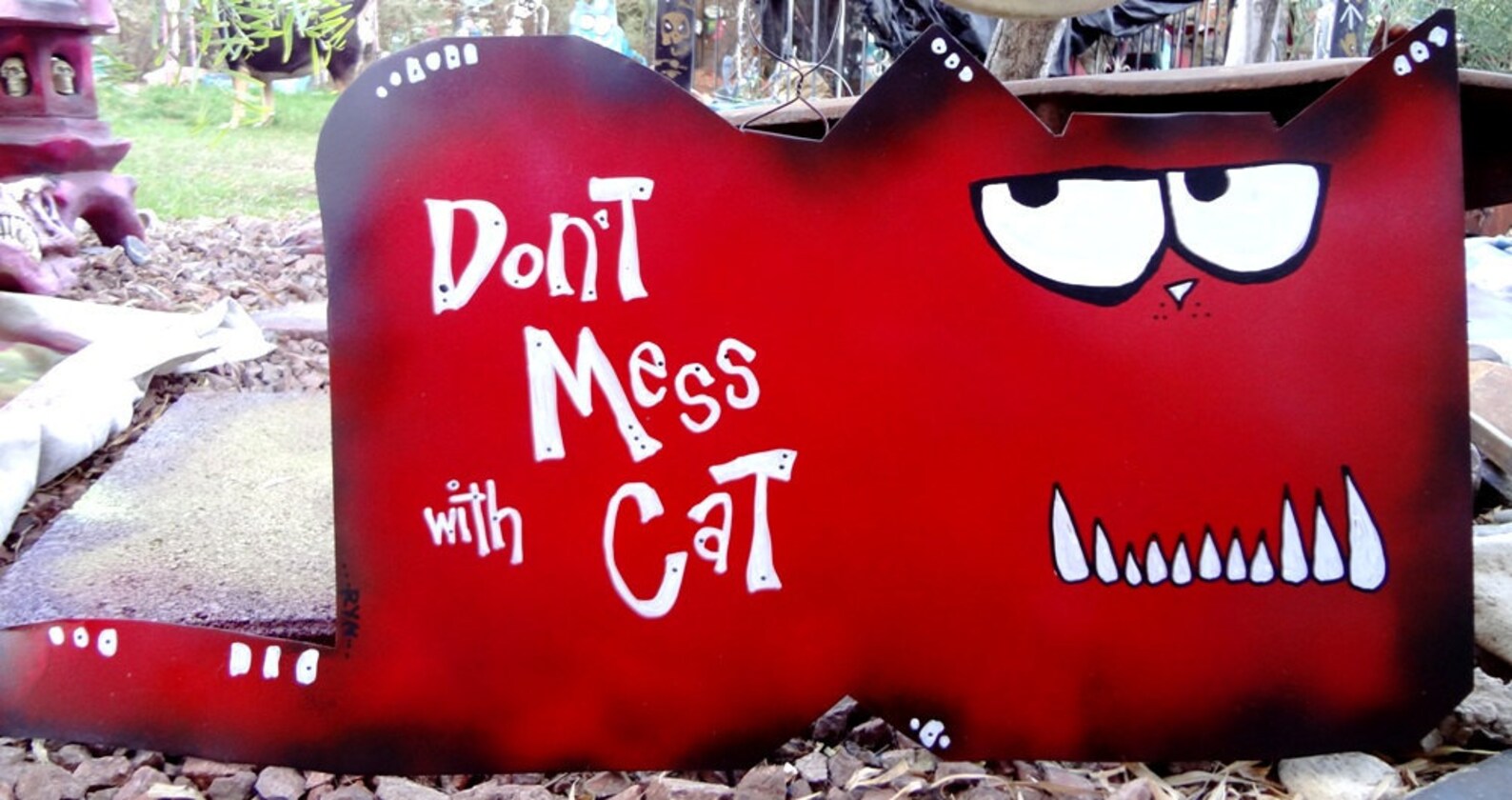 Custom Cat Signs: Beware of Cat Don't Mess With Cat - Etsy