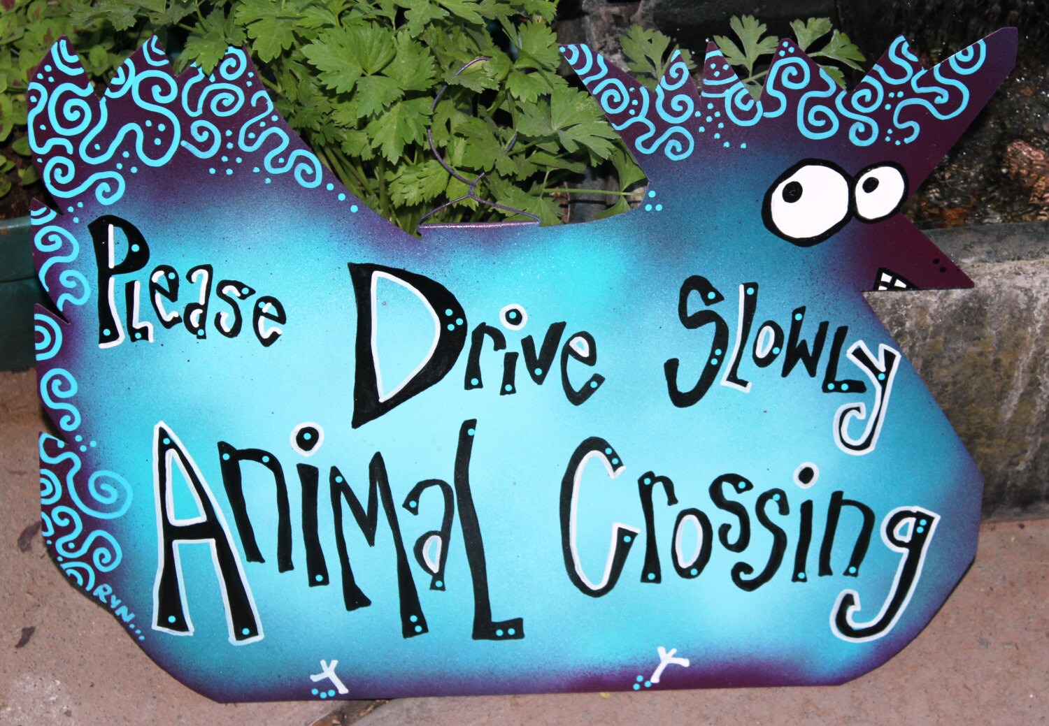 Custom Animal Crossing Signs Drive Slowly Signs: Chickens | Etsy