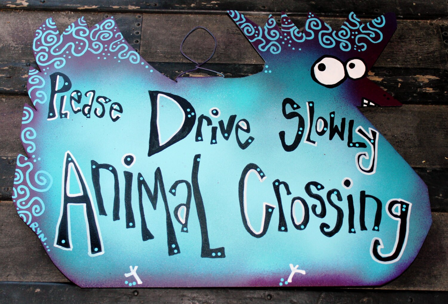 Custom Animal Crossing Signs Drive Slowly Signs: Chickens | Etsy