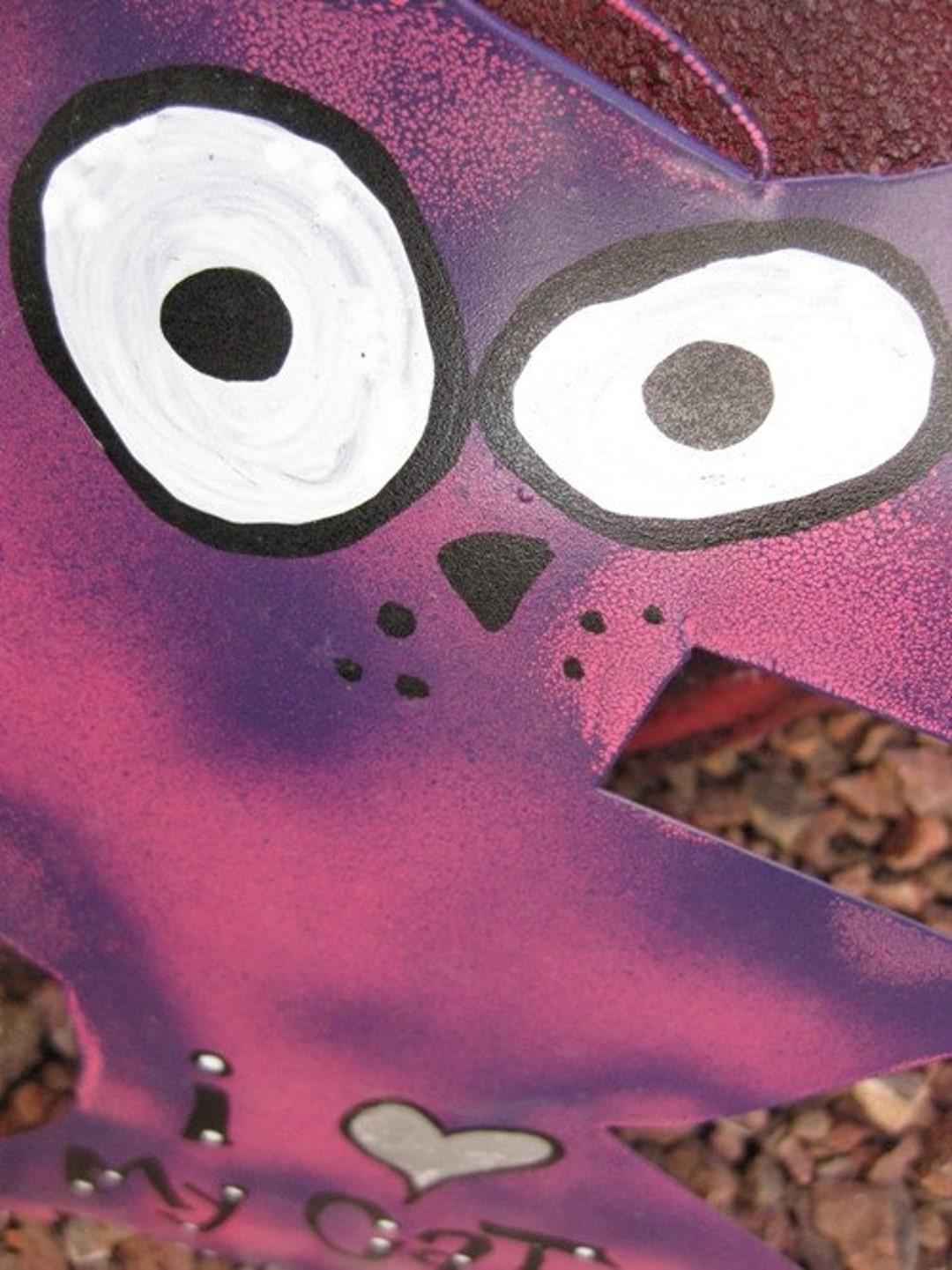 Ginger the Lovey Cat: Metal Cat Sign Yard Art - Etsy