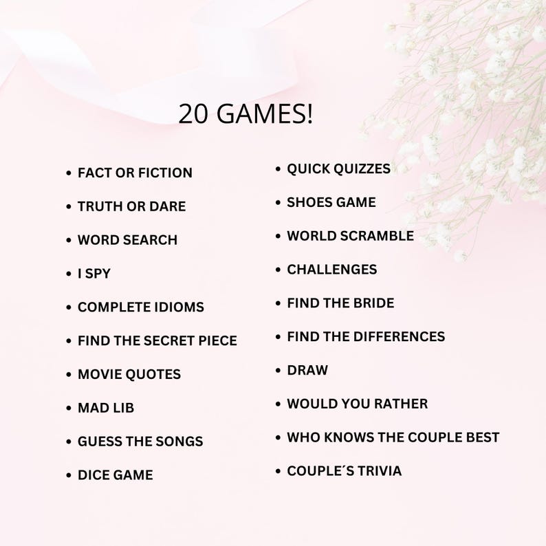 Sip and Solve Wedding Table Games Wedding Word Search Wedding ...