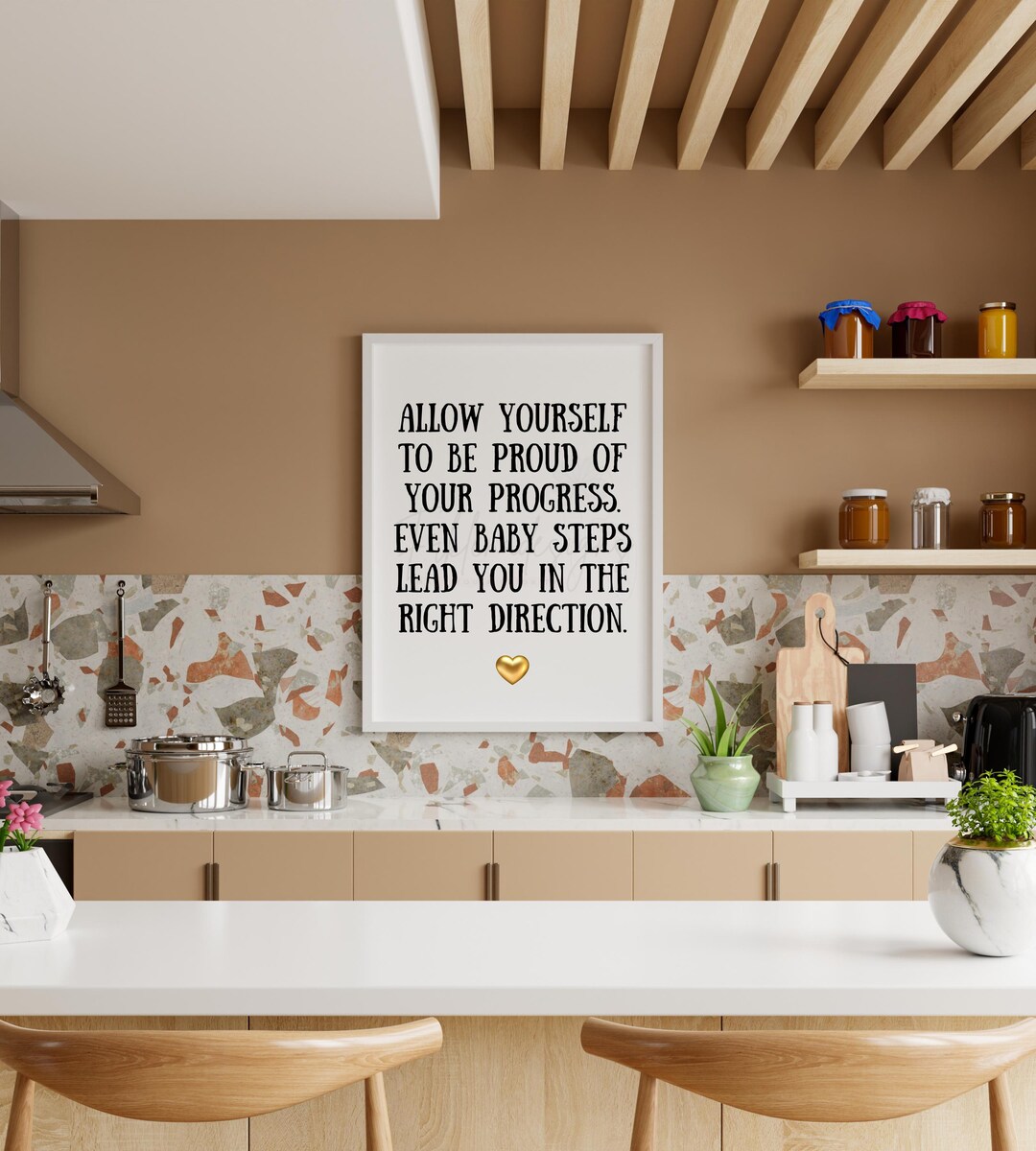 Be Proud of Your Progress - Original Motivational Quote Art Print ...