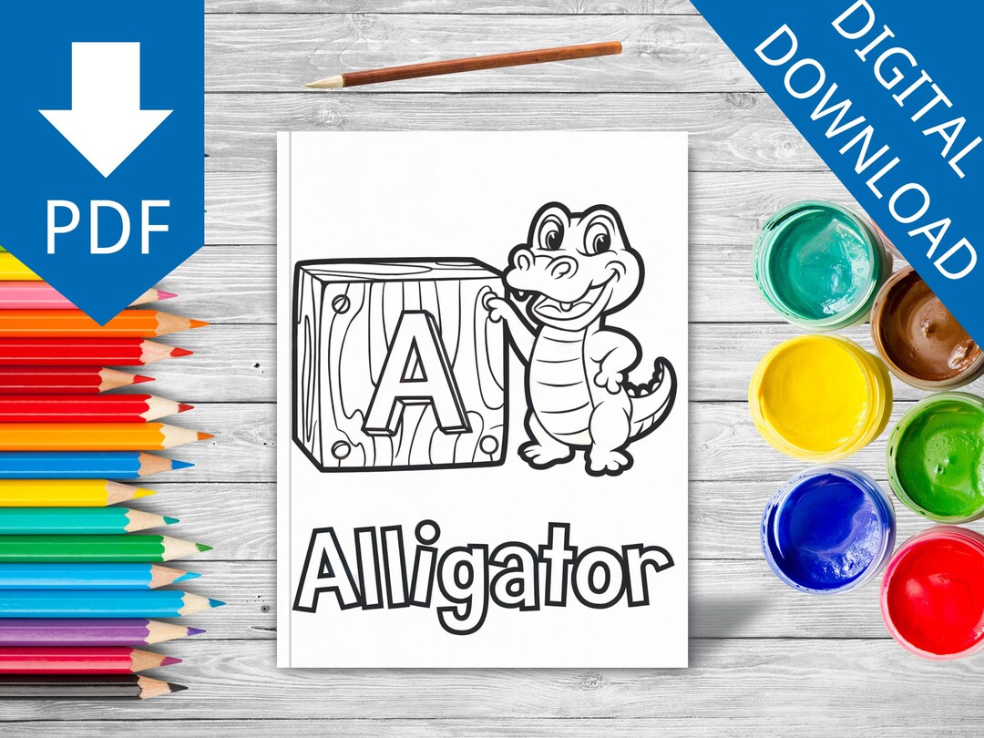 A-Z Alphabet Coloring Pages for Kids – 26 Fun Cartoon Letters With ...