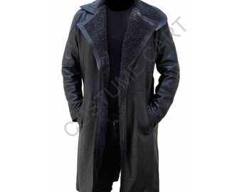Blade Runner 2049 Officer K Ryan Gosling Lapel Fur Collar Trench Coat ...