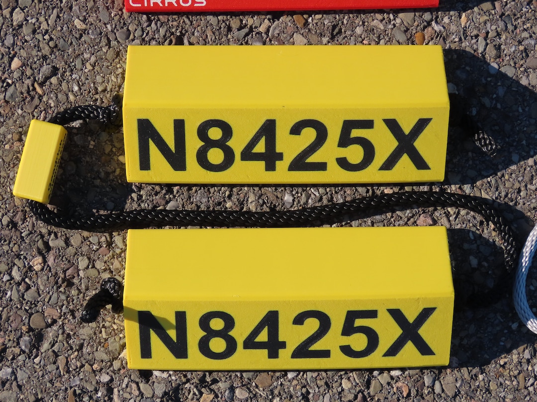 Custom Aircraft Wheel Chocks - BLACK ROPE - Etsy