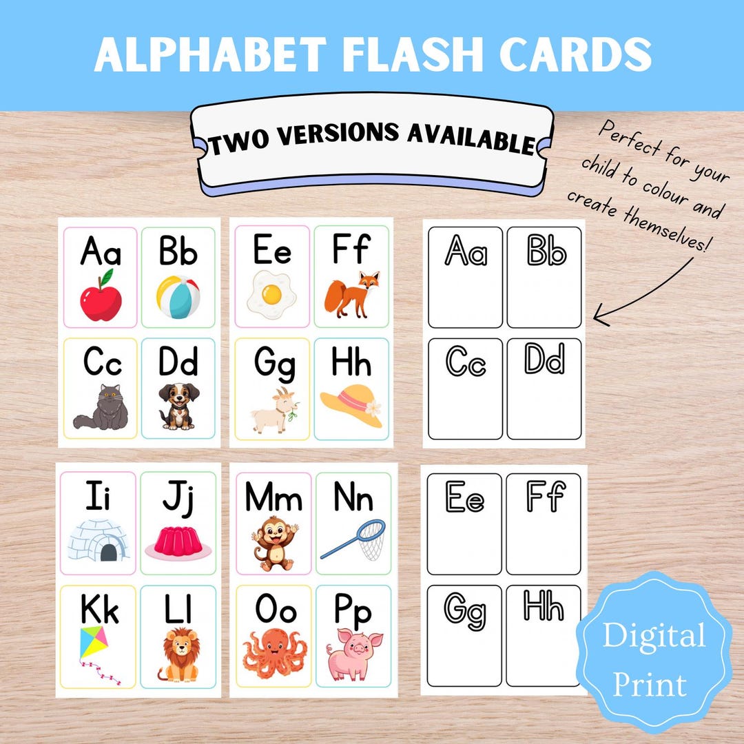 Printable Alphabet Flash Cards, Classroom Resources, Early Learning ...