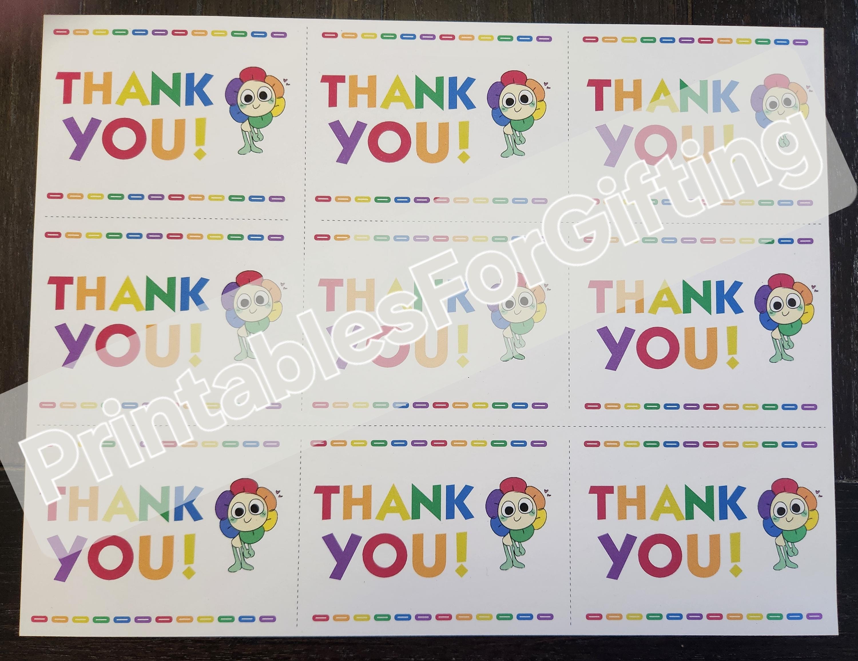 Dandy's World Roblox Birthday Party Thank Yous for Loot Bags Etc - Etsy