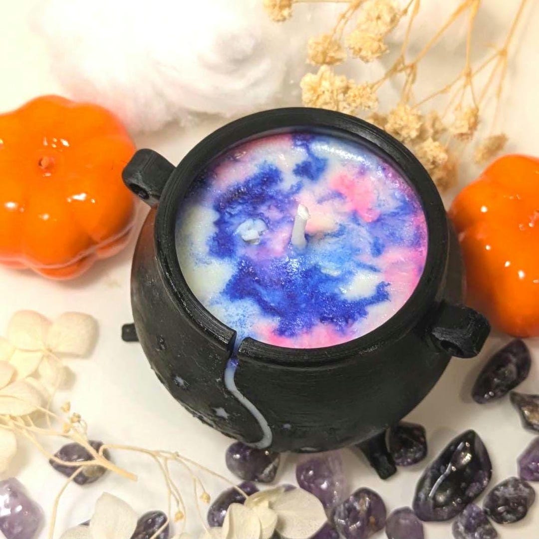 Mini Witch Cauldron Candle Decor (60g) | Soy Wax | Enchanted Forest ...