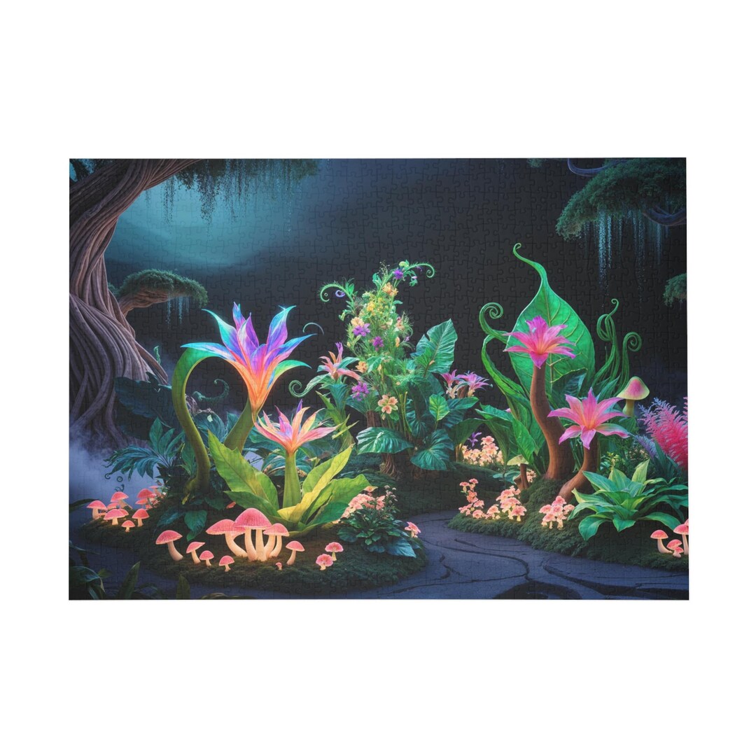 Whimsical Tropical Rainforest, Vibrant 1000, 500, 252 or 96 Piece ...