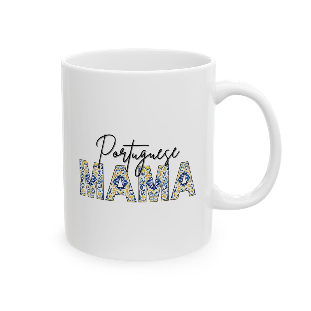 Portuguese Mom Ceramic Mug, Azulejo Print - Mother's Day Gift ...