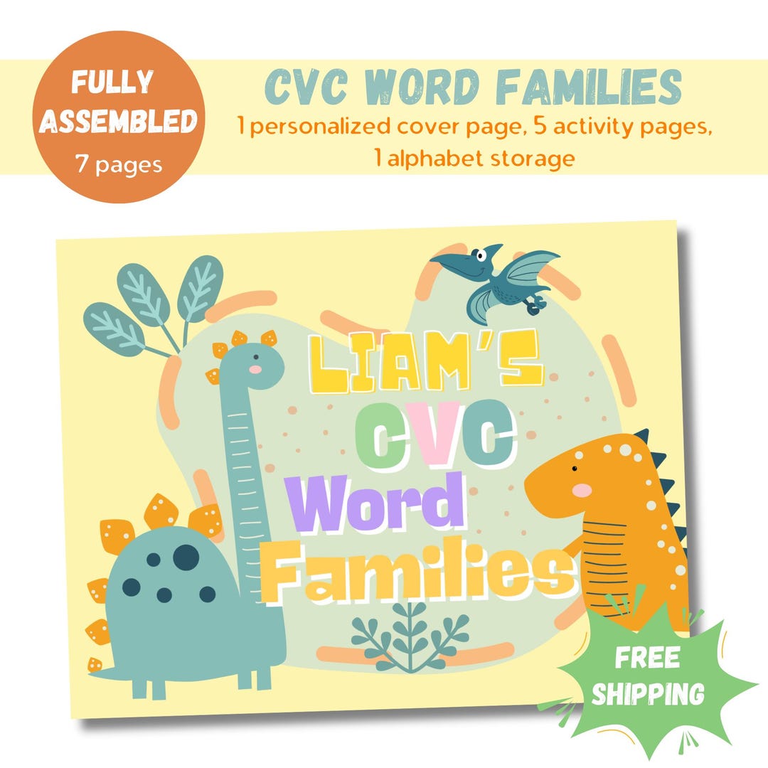 CVC Word Families Sight Word Practice CVC Word Building Beginning ...