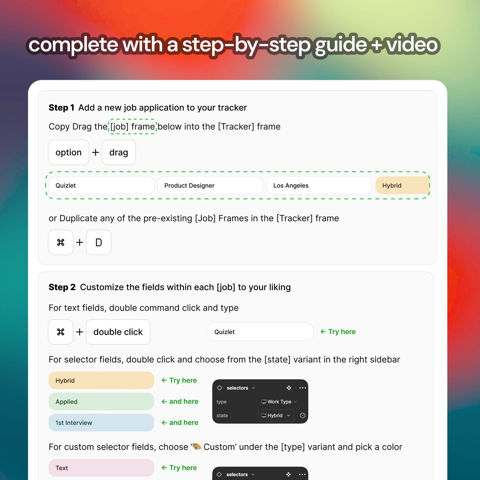My Job Tracker | a Customizable Figma Template for Your Job Hunt | Job ...
