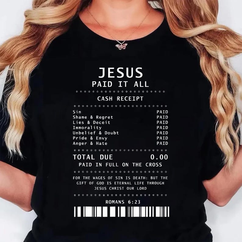 Jesus Paid It All Png, Christian Shirt Designs Png, Sublimation Worship ...