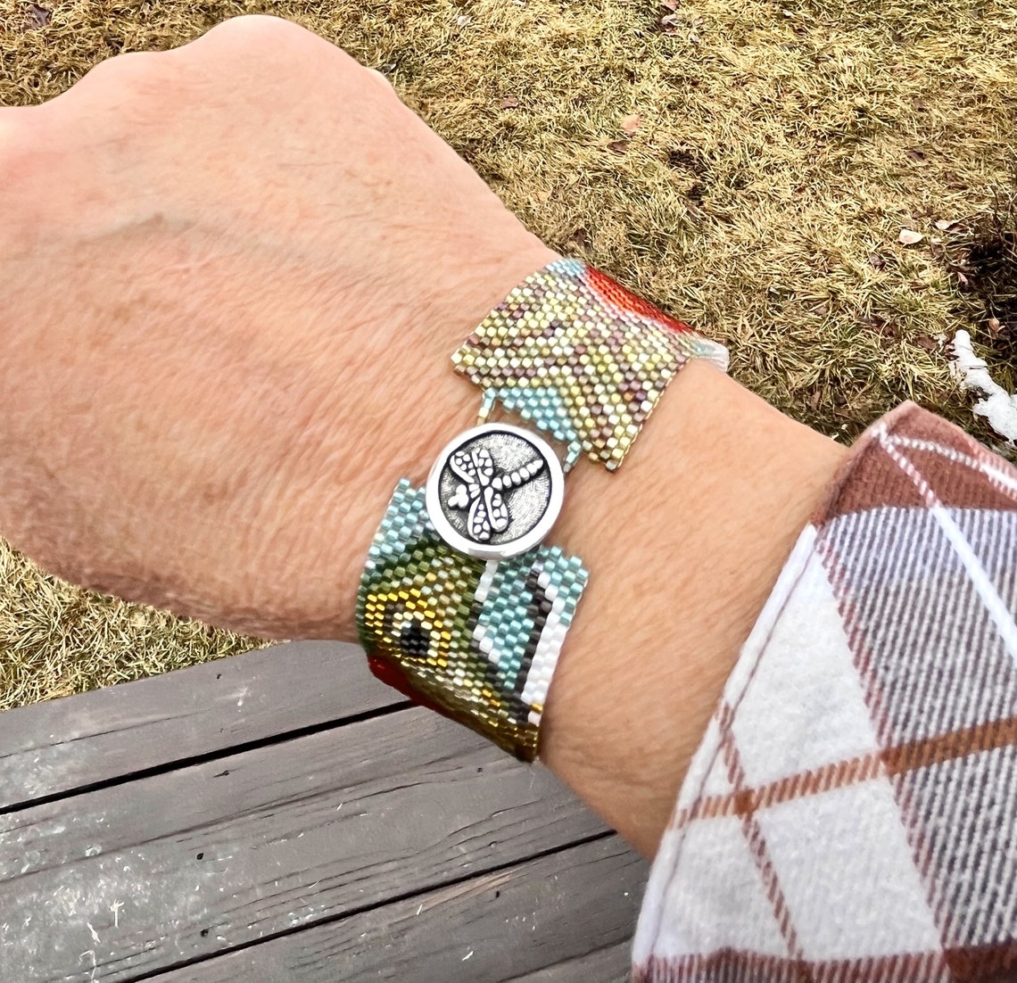 Beaded Sockeye Salmon Red Phase Bracelet Made to Order Please Read ...