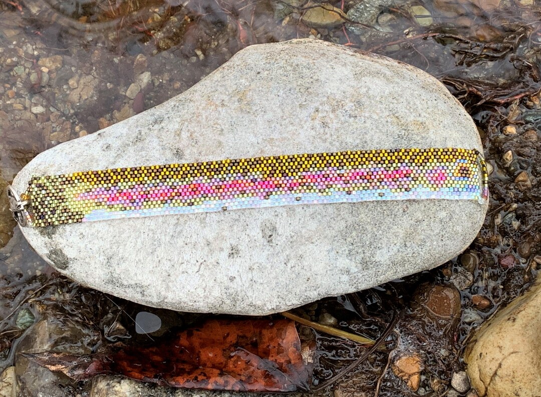 Bead Woven Rainbow Trout Bracelet MADE TO ORDER - Etsy