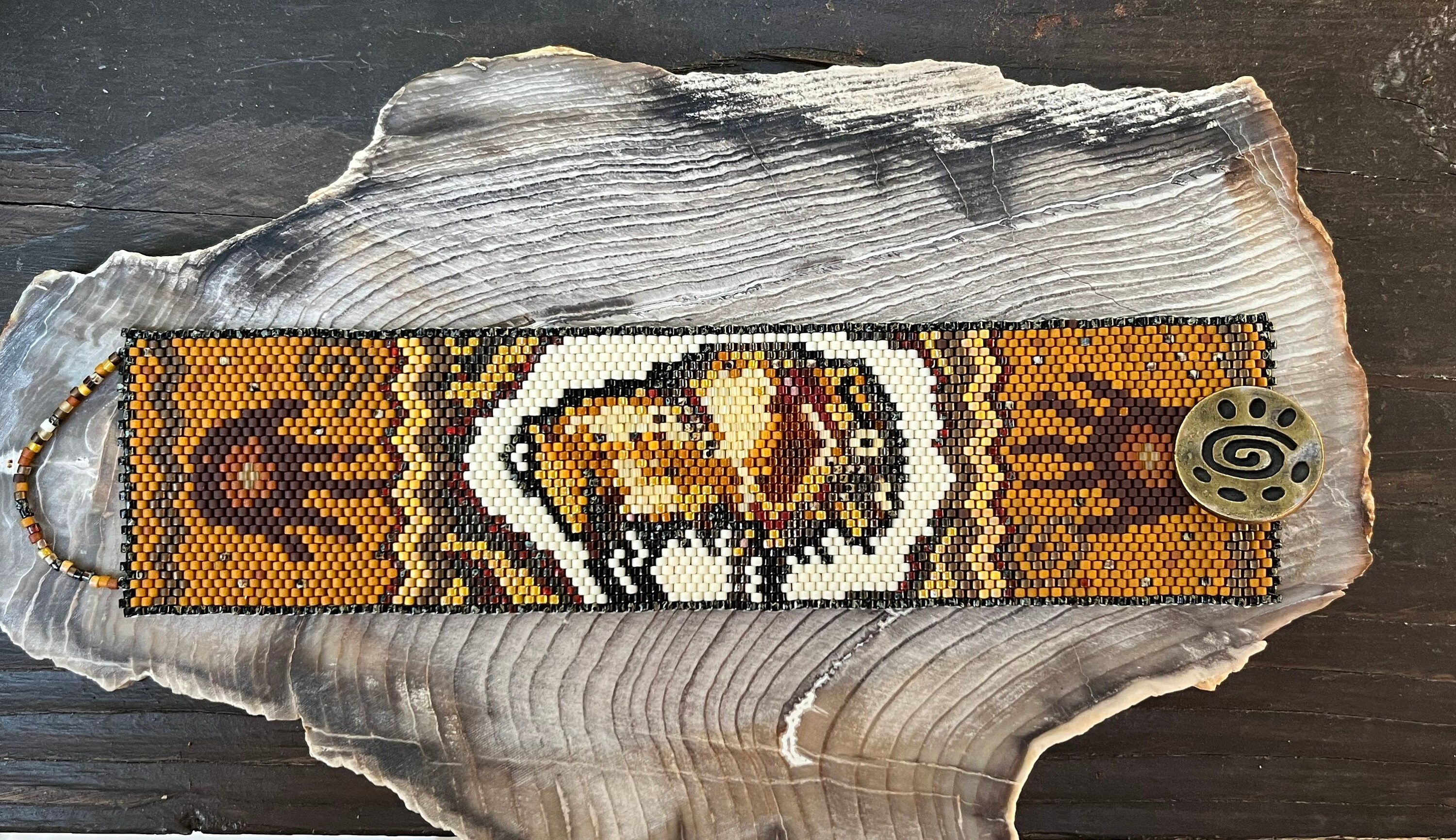 Lasting Impressions Altamira Bison Beaded Bracelet 7 Made to Order - Etsy