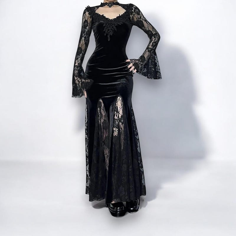 Gothic Velvet Dress - Etsy