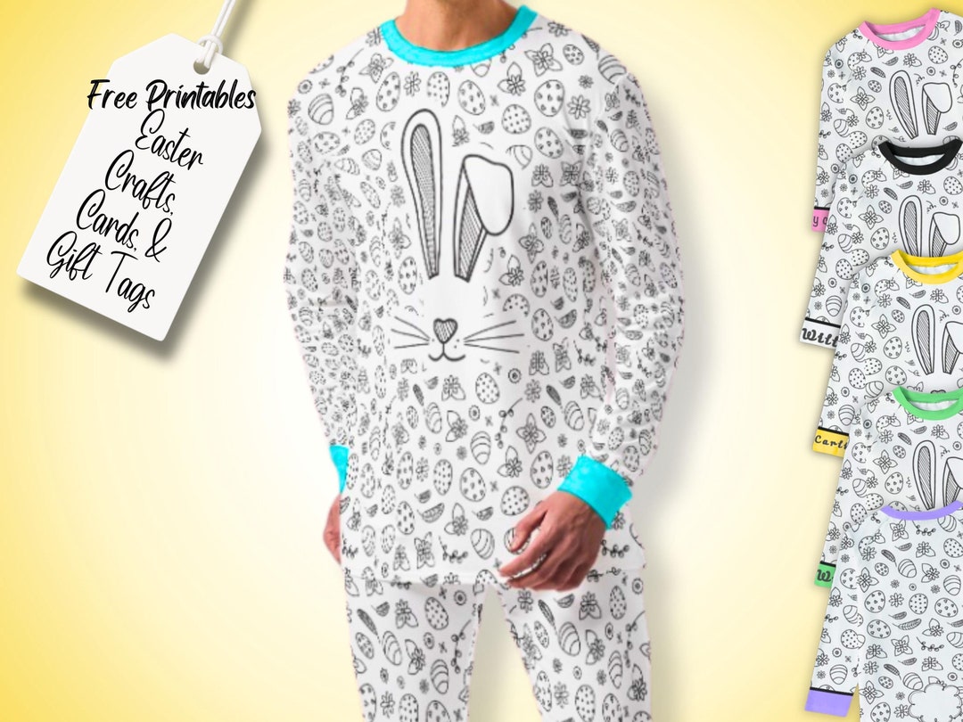 Matching Family Custom Colorable Easter Pajama Party Gift From Easter ...