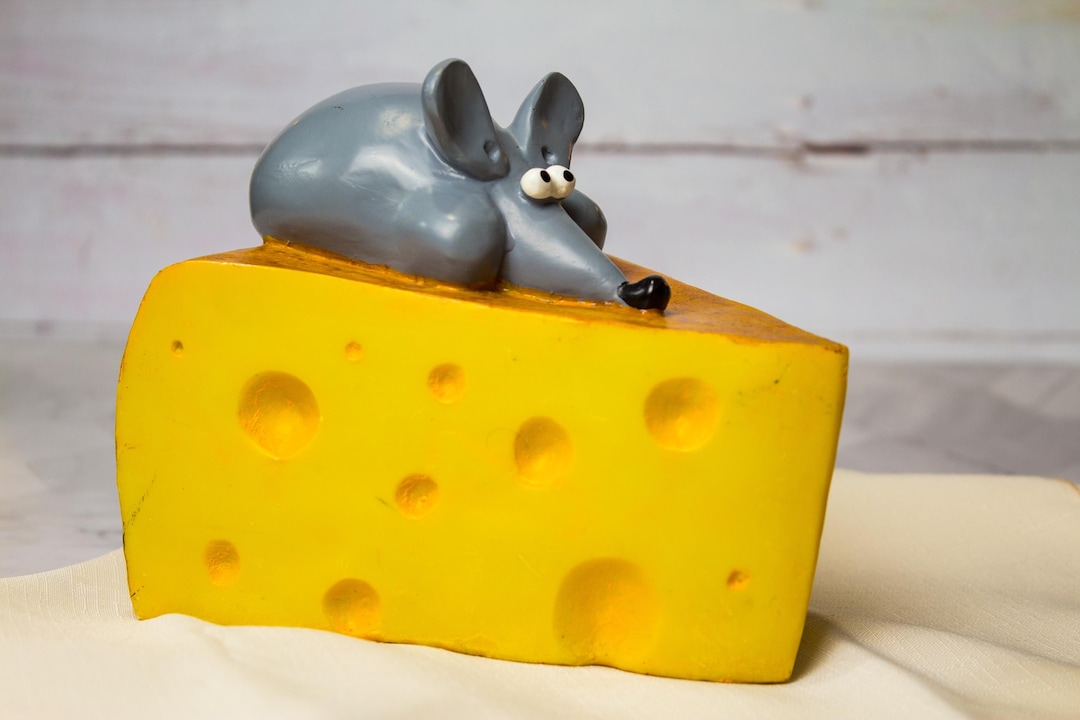 Tirelire Vintage Fantaisiste Souris Sur Fromage – Signée Paolo Chiari ...