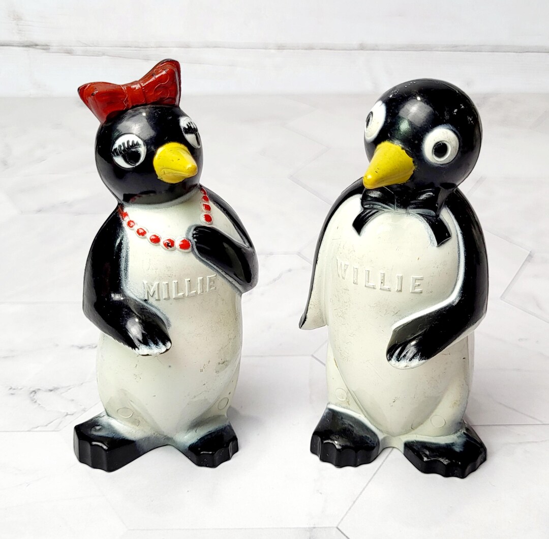 Vintage 1950s Penguin Salt and Pepper Shakers: Kool Cigarettes Promo - Etsy