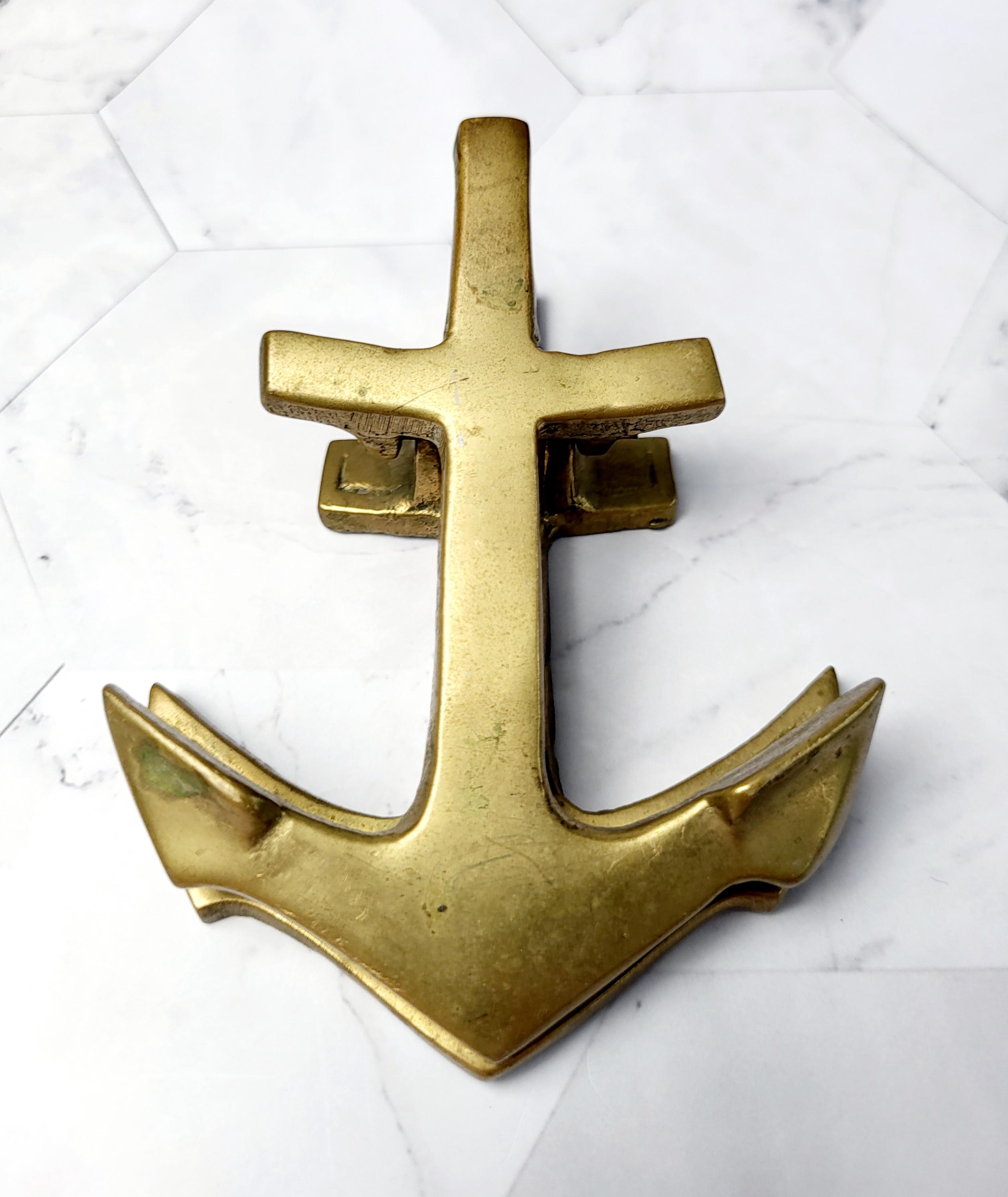 Vintage Brass Nautical Anchor Clip Paperweight With Good Patina - Etsy