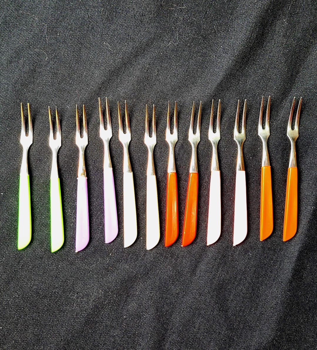 Set of 12 Vintage Japanese Cocktail Forks With Colorful Handles - Etsy
