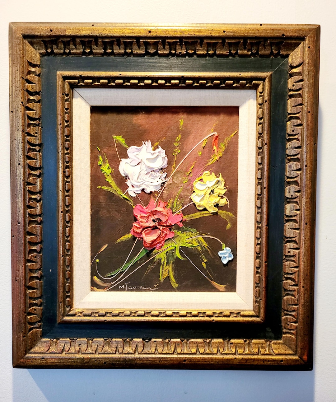 Original Oil Painting by Renowned Artist Marcel Favreau | Floral ...