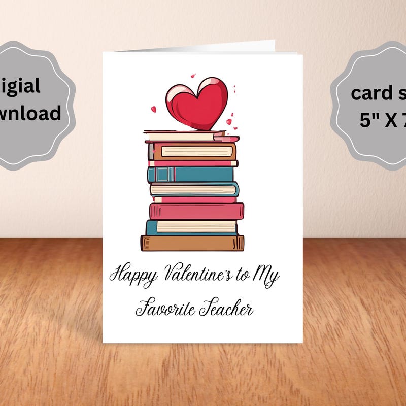 Teacher Valentine Card - Etsy