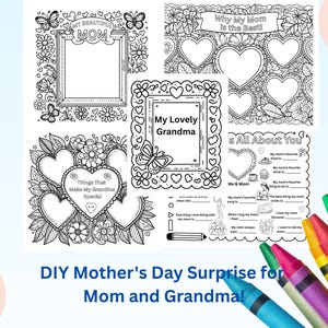 Mother’s Day Printable Bundle for Kids | All About My Mom & Grandma ...
