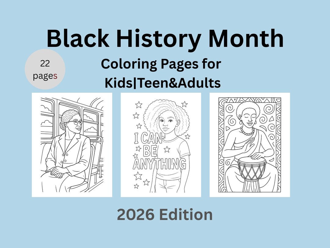 22 Printable African American History Sheets | Kids Teens Adults ...