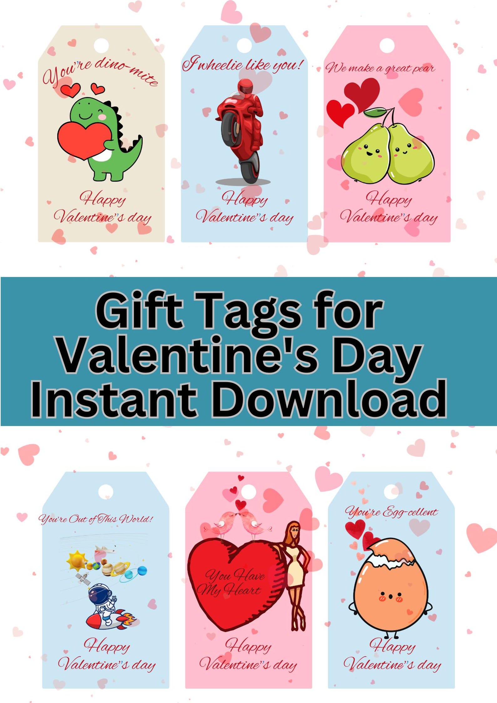 Printable Valentine's Day Gift Tag | Funny Pun-themed Valentine Gift ...
