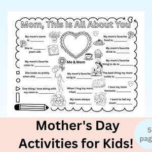 Mother’s Day Printable Bundle for Kids | All About My Mom & Grandma ...