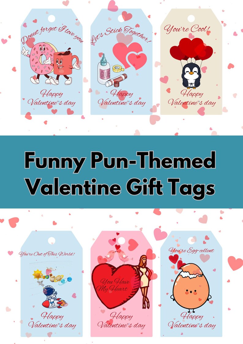 Printable Valentine's Day Gift Tag | Funny Pun-themed Valentine Gift ...