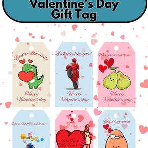Printable Valentine's Day Gift Tag | Funny Pun-themed Valentine Gift ...