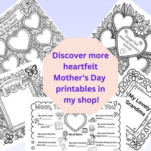 Mother’s Day Printable Bundle for Kids | All About My Mom & Grandma ...