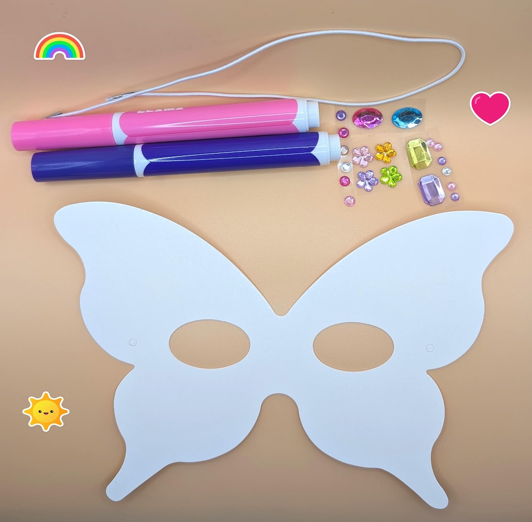 DIY Butterfly Mask Party Activity Pack: Kids Costume, Classroom Fun - Etsy