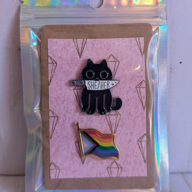 Pronouns Pins Cat - Etsy