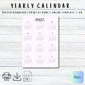 Editable Monthly Calendar Template - Digital Planner PDF & Canva Link ...