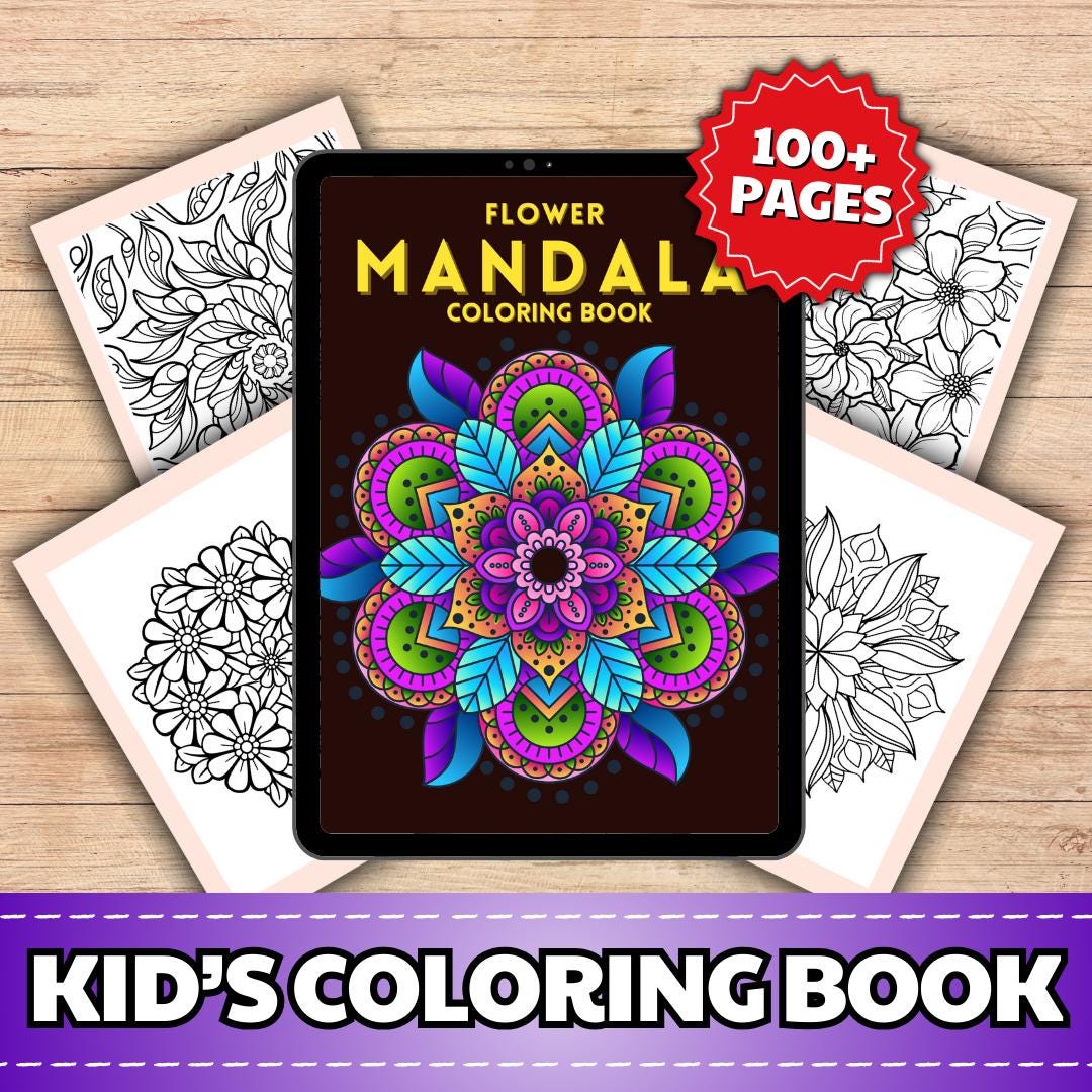 Digital Mandala Coloring Book | Printable | PDF | Procreate | Digital ...