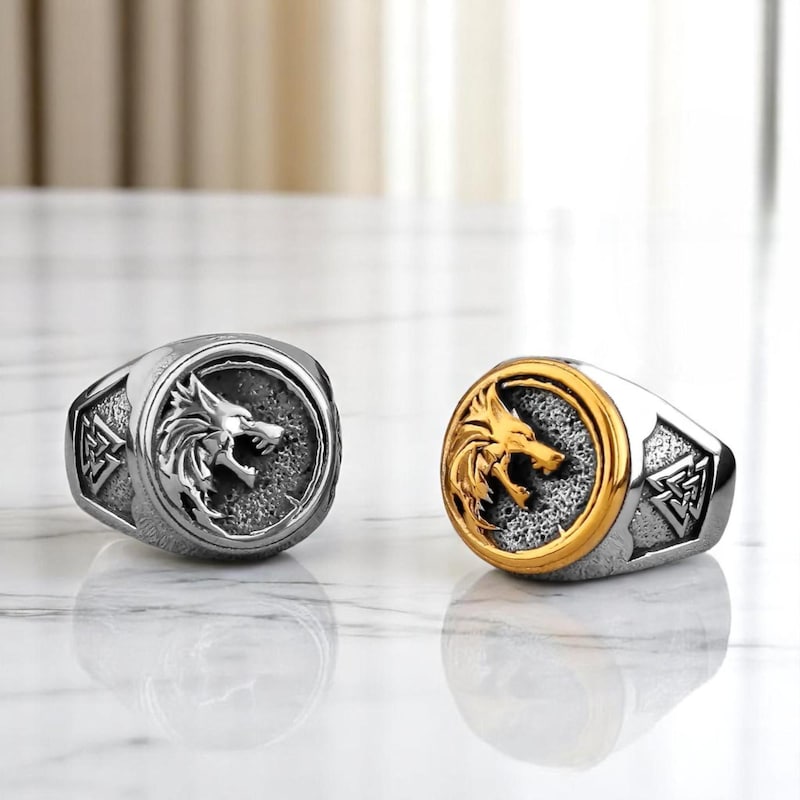 Wolf Ring - Etsy