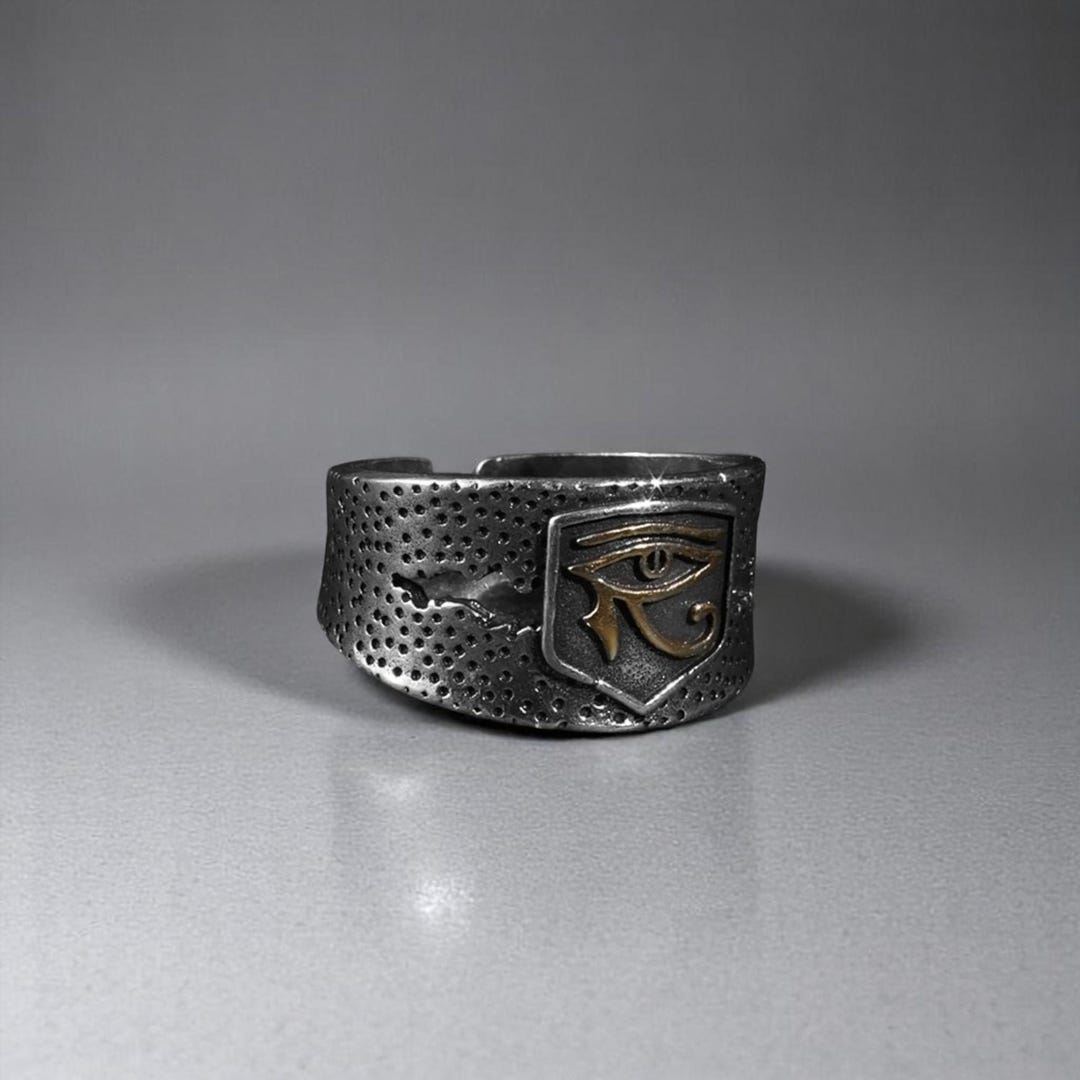 Eye of Horus Adjustable Ring, Egyptian Symbol Jewelry, Spiritual ...