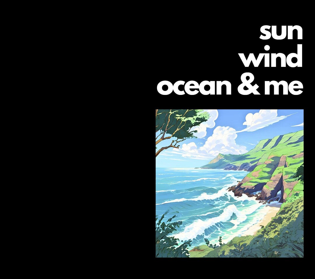Coastal Beach Organic Cotton T-shirt: Sun, Wind, Ocean Design - Etsy