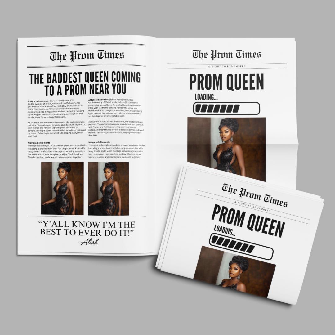 Prom Newspaper Template, Newspaper Announcement, Newspaper Announcement ...