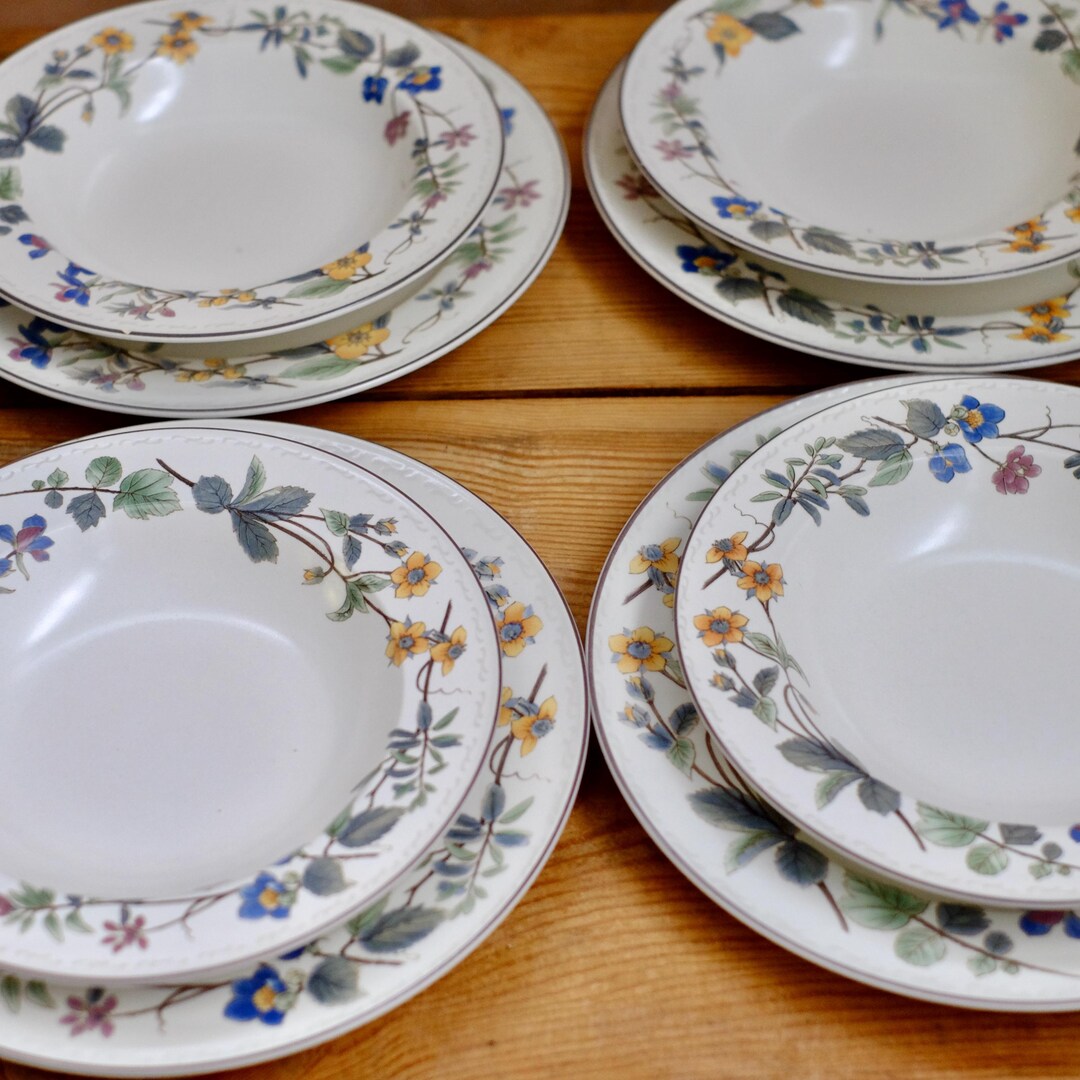 8pcs Mikasa Heritage 90's Floral Plates Spring Tradition Malaysia - Etsy