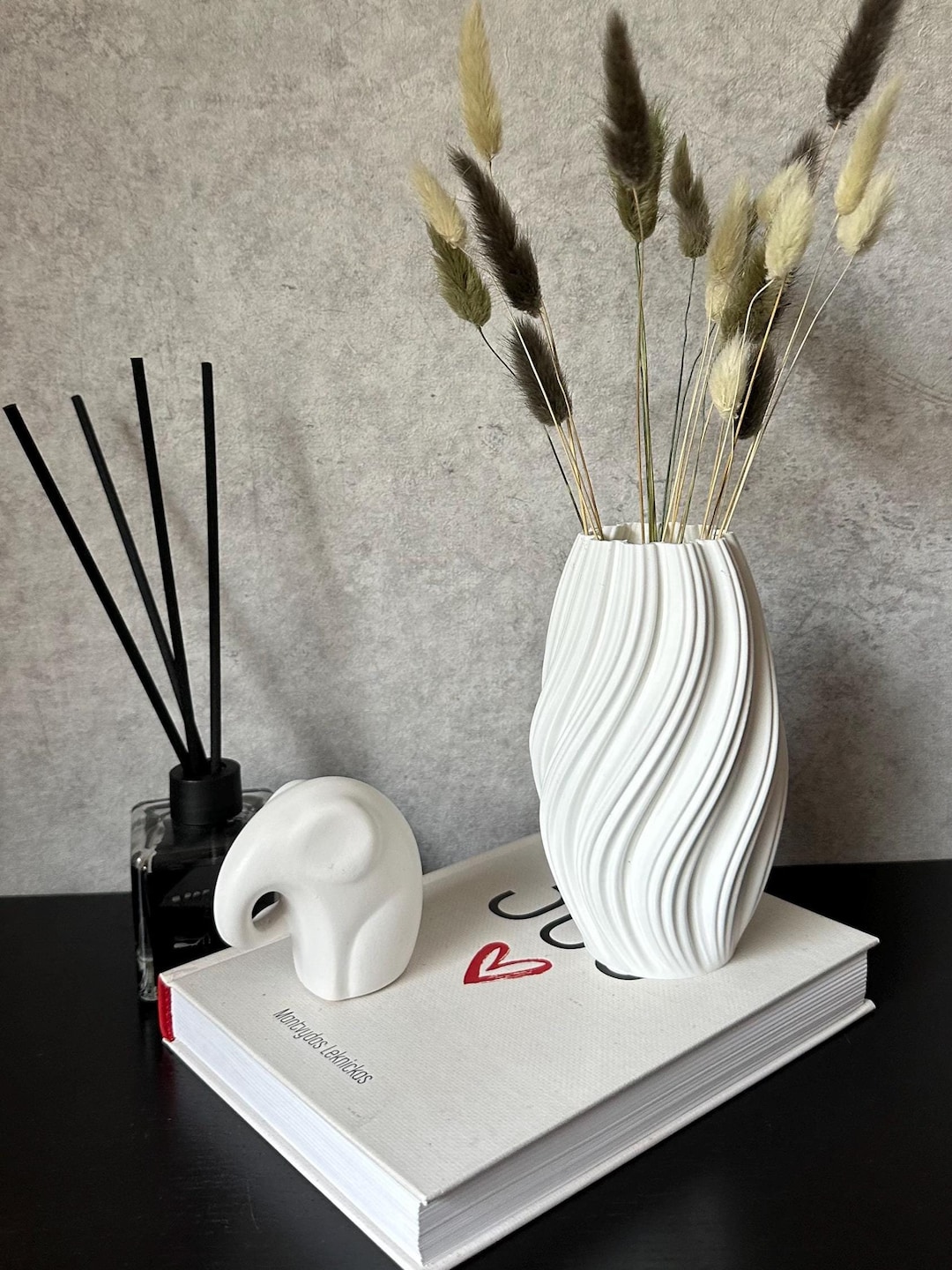 Vase WAVE | 3D Vase | Eco-friendly Home Decor | for Faux, Dried and ...