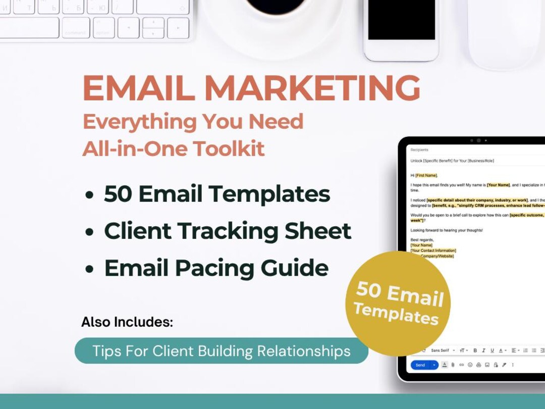 CRM Email Template Bundle 50 Client Follow up Templates (digital ...