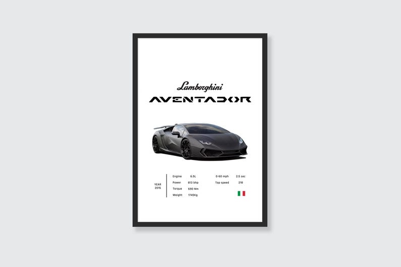 Lamborghini Aventador | Car Photography | Room Decor | Home Office Art ...